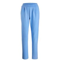 GOLDNER Damen Schlupfhose "Kurzgr&ouml;&szlig;e Weite Schlupfhose SARA in Krepp-Qualit&auml;t", blau, Gr. 19, Obermaterial: 95% Polyester PES. 5% Elasthan EL., Hosen