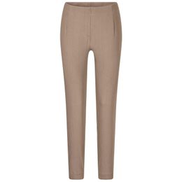 GOLDNER Damen Chinohose "Bengalinhose LOUISA in Denim-Optik", beige, Gr. 40, Obermaterial: 78% Baumwolle CO. 18% Polyester PES. 4% Elasthan EL., Hosen