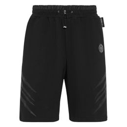 Plein Sport Jungen Shorts "Shorts", schwarz, Gr. XXL, Obermaterial: 88% Baumwolle, 12% Polyester, Hosen