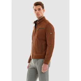 Pierre Cardin Herren Lederimitatjacke, braun, Gr. XL, 100% Polyurethan, Jacken, im modernen Stil