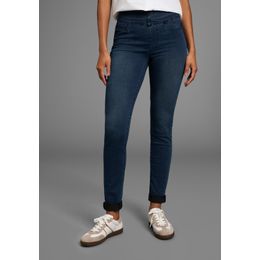 Arizona Damen Jeansjeggings, blau, Basic, Gr. 38, Denim/Jeans, Obermaterial: 63% Baumwolle, 32% Polyester, 5% Elasthan, Jeans, skinny