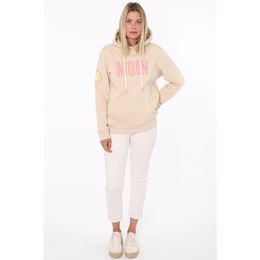 Zwillingsherz Damen Hoodie "Limited Edition", beige, Gr. S, Sweatware, Obermaterial: 50% Baumwolle, 50% Polyester, Sweatshirts, Langarm, Kapuze,