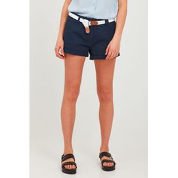 oxmo Damen Chinoshorts "Chinoshorts OXChanett", blau, Gr. 42, Obermaterial: 98% Baumwolle CO. 2% Elasthan EL., Hosen