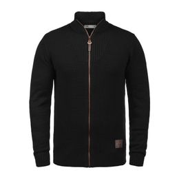 !Solid SOLID Herren Strickjacke "Strickjacke SDTristian", schwarz, Gr. XL, Obermaterial: 50% Baumwolle CO. 50% Polyacryl PAN., Strickjacken