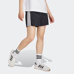 Damen Shorts "W 3S WV SHO", schwarz-wei&szlig;, Gr. M, adidas Sportswear, Obermaterial: 100% Polyamid, Hosen