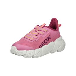 Geox M&auml;dchen Sneaker "Geox Sneaker Lederimitat/Textil", Gr. 30, pink, Lederimitat, Textil, Schuhe