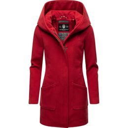 Marikoo Damen Wintermantel "Maikoo", rot, Gr. XL, Oberstoff: 90% Polyacryl, 8% Viskose, 2% Elasthan. Futter: 100% Polyester. &Auml;rmelfutter: 100%