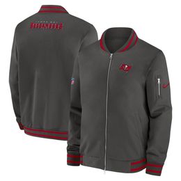 Nike Kinder Bomberjacke "Nike Jacke Tampa Bay Buccaneers Nike Coach Bomber", grau, Gr. L, 100% Polyester, Jacken