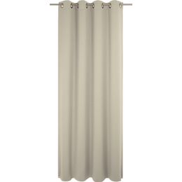 Vorhang Adam, B:145cm H:145cm, beige, Baumwolle (Bio-Baumwolle), Wohnzimmer, Gardinen, "Uni Collection", aus 100% Bio-Baumwolle