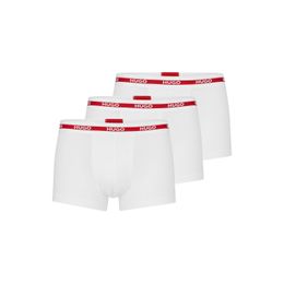 Hugo Herren Boxershorts "Boxershort TRUNK TRIPLET PLANET 3er Pack", Gr. S, wei&szlig;, Obermaterial: 95% Baumwolle CO. 5% Elasthan EL., Unterhosen