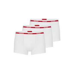 Hugo Herren Boxershorts "Boxershort TRUNK TRIPLET PLANET 3er Pack", Gr. S, wei&szlig;, Obermaterial: 95% Baumwolle CO. 5% Elasthan EL., Unterhosen
