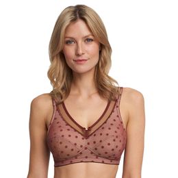 SuSa Damen B&uuml;gelloser BH "BH ohne B&uuml;gel Prints", Gr. 90, rot, Stoff, Obermaterial: 57% Baumwolle CO. 38% Polyamid PA. 5% Elasthan EL., BHs