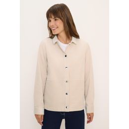 Cecil Damen Kurzjacke, beige, Gr. XXL, unifarben, Web, 100% Baumwolle, Jacken, Feel Good Fit
