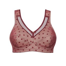 SuSa Damen B&uuml;gelloser BH "BH ohne B&uuml;gel Prints", Gr. 110, rot, Stoff, Obermaterial: 57% Baumwolle CO. 38% Polyamid PA. 5% Elasthan EL., BHs