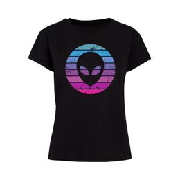 F4NT4STIC Damen T-Shirt "Alien Kopf", schwarz, Gr. M, Obermaterial: 100% Baumwolle, Shirts, Premium Qualit&auml;t