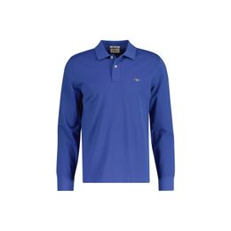 Gant Herren Poloshirt "Poloshirt Regular Shield Longsleeve Pique Rugger 1er Pack", blau, Gr. 5XL, Obermaterial: 100% Baumwolle CO., Shirts
