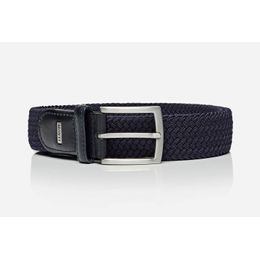 MONTI Herren Flechtg&uuml;rtel "HAMBURG", blau, Gr. 100, Materialmix, G&uuml;rtel, 3,5 cm breit, Elastischer Flechtg&uuml;rtel, Casual-Business-Sportiv