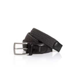 MONTI Herren Flechtg&uuml;rtel "HAMBURG", grau, Gr. 90, unifarben, Materialmix, G&uuml;rtel, 3,5 cm breit, Elastischer Flechtg&uuml;rtel, Casual-Business-Sportiv