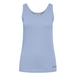 oxmo Damen Crop-Top "Top OXPina", blau, Gr. XS, Obermaterial: 100% Baumwolle CO., Tops