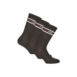 Fila Herren Kurzsocken "Socken 3er Pack", Gr. 39, schwarz, Obermaterial: 80% Baumwolle CO. 18% Polyester PES. 2% Elasthan EL., Socken
