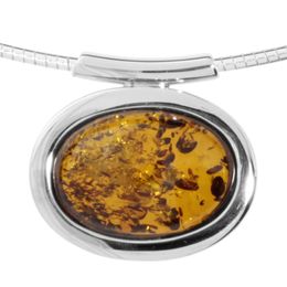 OSTSEE-SCHMUCK Damen Halsreif "OSTSEE-SCHMUCK Halsreif mit Anh&auml;nger Birte 24 mm", 42cm, Silber 925 (Sterlingsilber), L: 42, silber, Silber 925