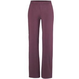 Vivance ACTIVE Damen Jazzpants, Gr. 32, lila, Single Jersey, Obermaterial: 95% Baumwolle, 5% Elasthan, unifarben, Basic, Hosen, mit leicht
