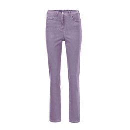 GOLDNER Damen Regular-fit-Jeans "Kurzgröße Damen Jeans Slim Fit LOUISA, Stretch"lavendel, Gr. 20, Obermaterial: 70% Baumwolle CO. 27% Polyester PES.
