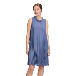 Vera Mont Damen Cocktailkleid "Damen Cocktailkleid mit Plissee", blau, Gr. 48, Netz, Obermaterial: 100% Polyester. Futter: 100% Polyester., Kleider