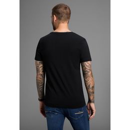 AJC Herren T-Shirt, schwarz, Gr. XL, bedruckt, unifarben, Jersey, Obermaterial: 100% Baumwolle, Shirts, kurz&auml;rmelig, schmal geschnitten, mit