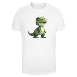 F4NT4STIC Damen T-Shirt "S&uuml;&szlig;er gr&uuml;ner Dino", wei&szlig;, Gr. S, Obermaterial: 100% Baumwolle, Shirts, Premium Qualit&auml;t