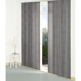 Schiebegardine WIRTH, B:60cm H:145cm, grau, Jacquard, Polyacryl, Polyester, Wohnzimmer, Gardinen, "Niederau"