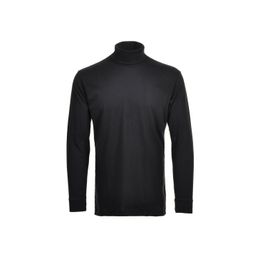 Ragman Herren Sweatshirt "Longsleeve Langarm Basic Rollkragen Regular Fit", schwarz, Gr. M, Obermaterial: 100% Baumwolle CO., Sweatshirts
