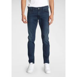 Replay Herren Slim-fit-Jeans "Anbass Superstretch", blau, Gr. 34, Denim/Jeans, Obermaterial: 90% Baumwolle, 8% Polyester, 2% Elasthan, Jeans,