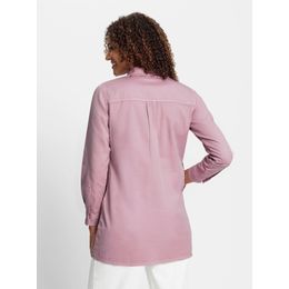 Casual Looks Damen Longbluse, lila, Gr. 36, unifarben, 100% Baumwolle, Blusen