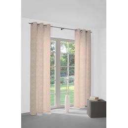 Vorhang WIRTH, B:132cm H:225cm, orange, Jacquard, Baumwolle, Polyester, Wohnzimmer, Gardinen, "Telfort"