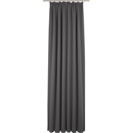 Vorhang WIRTH, B:130cm H:225cm, grau, Jacquard, Baumwolle, Polyester, Wohnzimmer, Gardinen, "Newbury"