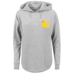 F4NT4STIC Damen Kapuzenpullover "Yellow Rubber Duck OVERSIZE HOODIE", grau, Gr. XS, Obermaterial: 100% Baumwolle, Pullover, Print