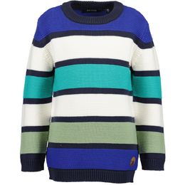 Blue Seven Jungen Strickpullover, bunt, Gr. 110, geringelt, gestreift, Strick, Obermaterial: 100% Baumwolle, Pullover