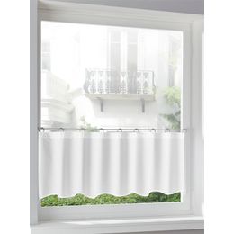 Querbehang HEINE HOME, B:130cm H:40cm, wei&szlig;, Polyester, Gardinen