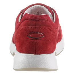 Damen Keilsneaker, Gabor Rollingsoft, Gr. 35, rot, Kalbsleder, Textil, Veloursleder, Schuhe, Freizeitschuh, Halbschuh, Schn&uuml;rschuh im sommerlichem