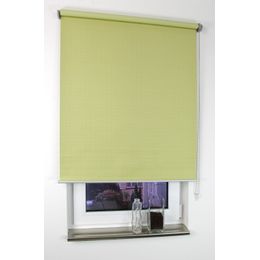 Seitenzugrollo Liedeco, B:142cm H:175cm, gr&uuml;n, Polyester, Rollos, "Struktur", Uni, im Festma&szlig;