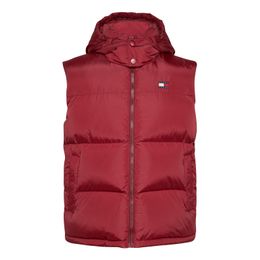 Tommy Jeans Herren Steppweste "TJM ALASKA VEST", rot, Gr. XL, Web, Obermaterial: 100% Polyester, Westen, Abnehmbare Kapuze mit Kordelzug