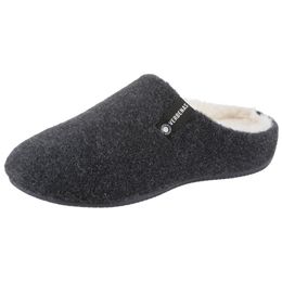 VERBENAS Damen Pantoffel "York Picos Pet", Gr. 38, blau, Textil, meliert, Schuhe, Homeslipper, Clog, Hausschuh mit w&auml;rmender Innenausstattung