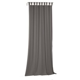 Vorhang WIRTH, B:130cm H:225cm, grau, Jacquard, Baumwolle, Polyester, Wohnzimmer, Gardinen, "Newbury"