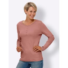 Classic Basics Damen Langarmshirt "Langarm-Shirt", rot, Gr. 42, unifarben, 95% Baumwolle, 5% Elasthan, Shirts
