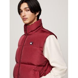 Tommy Jeans Herren Steppweste "TJM ALASKA VEST", rot, Gr. XL, Web, Obermaterial: 100% Polyester, Westen, Abnehmbare Kapuze mit Kordelzug