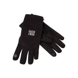 HEATKEEPER Damen Fleecehandschuhe, schwarz, Gr. XXL, unifarben, Fleece, Obermaterial: 92% Polyester, 8% Elasthan, Handschuhe, mit Silikon-Finish an