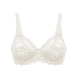SuSa Damen B&uuml;gel-BH "BH mit B&uuml;gel Latina", Gr. 75, wei&szlig;, Spitze, Obermaterial: 77% Polyamid PA. 15% Baumwolle CO. 8% Elasthan EL., BHs