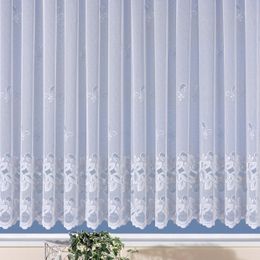 Weckbrodt-Gardinen Gardine WECKBRODT, B:900cm H:220cm, wei&szlig;, Jacquard, Obermaterial: 100% Polyester, Wohnzimmer, Gardinen, "Basel", Jacquard, strukturiert,