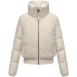 Navahoo Damen Plüschjacke "Teddyzone 14", weiß, Gr. XXL, Obermaterial 1: 100% Polyester, Obermaterial 2: Polyester, Innenfutter: 100% Polyester,